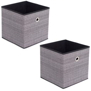 internet's best canvas storage bin - 2 pack - grey - box container