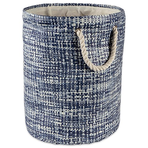 DII Woven Paper Storage Bin, Tweed, Nautical Blue, Small