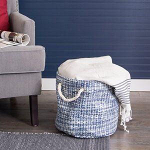 DII Woven Paper Storage Bin, Tweed, Nautical Blue, Small