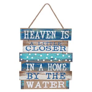 beachcombers heaven closer 6 slat sign 23.25" x 0.25" x 15 blue