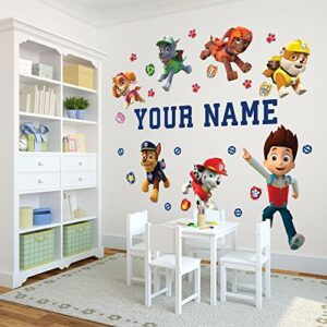 Oliver's Labels Premium Personalized Life Sized Wall Decal for Kids Room Décor - Peel & Stick, Removable (PAW Patrol™)