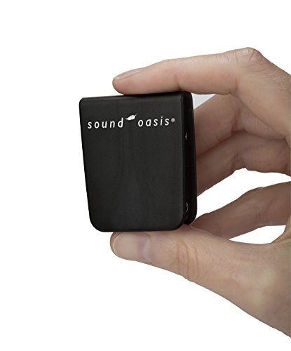 Sound Oasis World’s Smallest Sound Machine, Portable White Noise Machine, 25 hr continuous, Relaxing, non-looping White Noise,10 Tones-high to low pitch, Mask Tinnitus, Ear Ringing Relief, Focus.