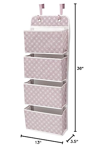 Delta Children Deluxe 4 Pocket Water-Resistant Organizer, Infinity/Pink