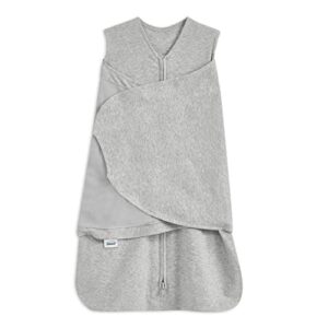 halo 100% cotton sleepsack swaddle, 3-way adjustable wearable blanket, tog 1.5, heather grey, small, 3-6 months