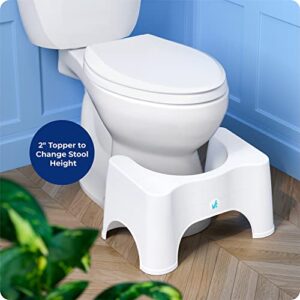 Squatty Potty The Original Bathroom Toilet Stool - Adjustable 2.0, Convertible to 7" or 9" Height with Removable Topper for Adults and Kids