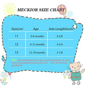 Meckior Infant Baby Girls Boys Handmade Princess Flats Toddler First Walkers Soft PU Leather Non-Slip Crib Wedding Dress Shoes