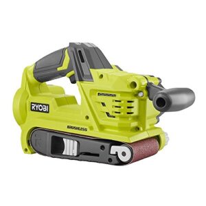 ryobi p450 one+ 18v lithium ion 3 x 18 inch brushless belt sander w/ dust bag and included sanding pad (battery not included, tool only)