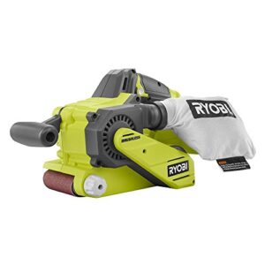 RYOBI P450 One+ 18V Lithium Ion 3 x 18 inch Brushless Belt Sander w/ Dust Bag and Included Sanding Pad (Battery Not Included, Tool Only)