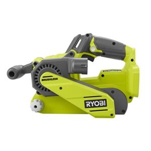 RYOBI P450 One+ 18V Lithium Ion 3 x 18 inch Brushless Belt Sander w/ Dust Bag and Included Sanding Pad (Battery Not Included, Tool Only)