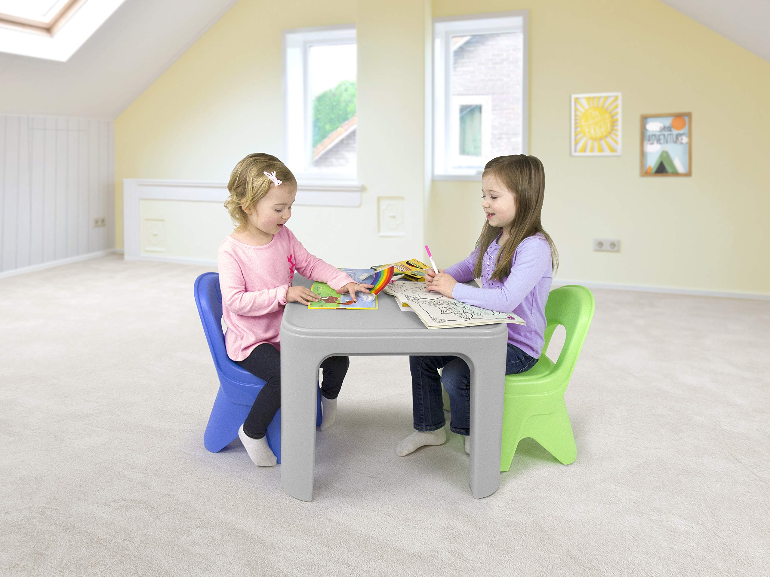 Simplay3 216080 Play Around Table and Chairs, Multi