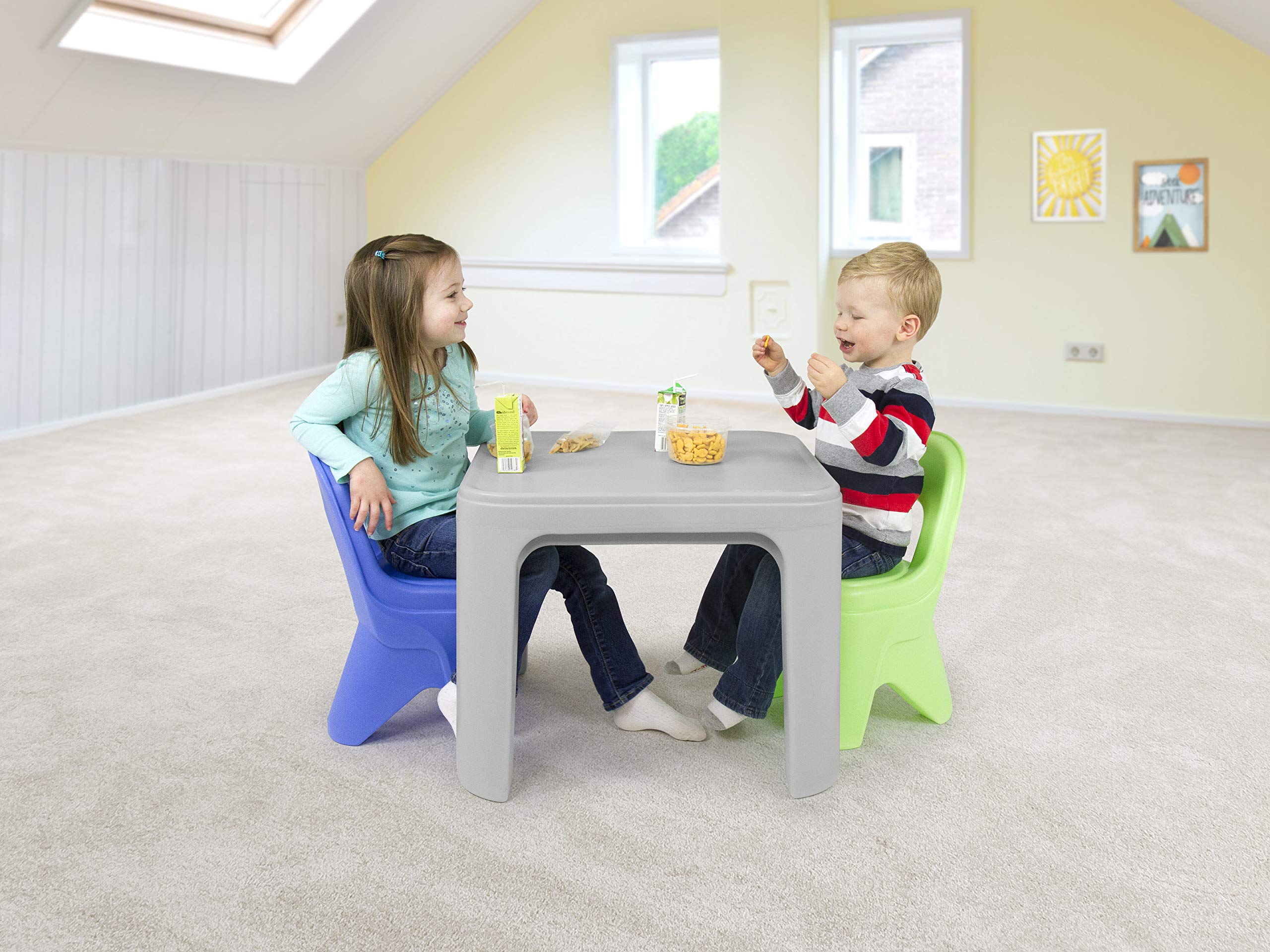 Simplay3 216080 Play Around Table and Chairs, Multi