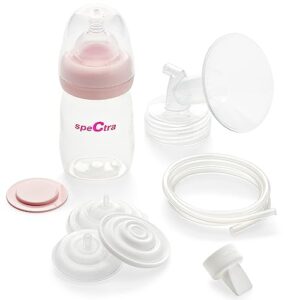 spectra - premium breast milk pump accessory kit with baby bottles - medium 24mm - breast pump accessories