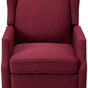 GDFStudio Weyland Wingback Traditional Fabric Recliner (Deep Red)