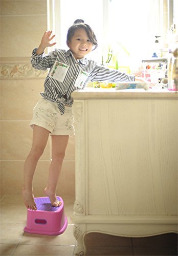 LANKUO Step Stool, Take It Along in Bedroom, Kitchen, Bathroom and Living Room. Great for Potty Training! (Blue)