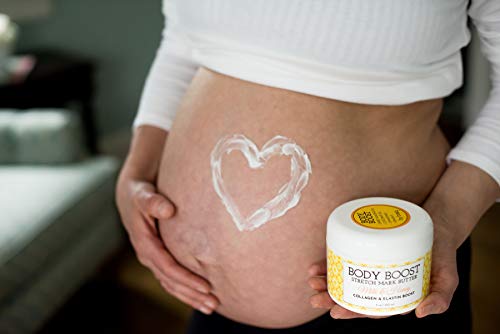 Body Boost Milk & Honey Stretch Mark Butter 8 oz.- Safe for Pregnancy and Nursing- Repair Stretch Marks and Scars- Paraben, Phenoxyethanol Free