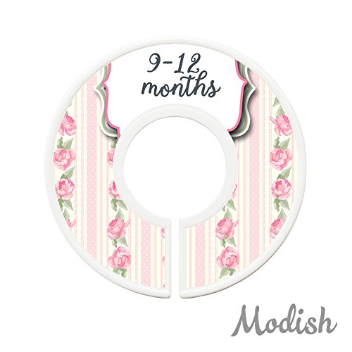 Modish Labels Baby Clothes Size Dividers, Baby Closet Organizers, Size Dividers, Baby Closet Organizers, Closet Dividers, Clothes Organizer, Nursery Décor, Girl, Flowers, Shabby Chic (Baby)