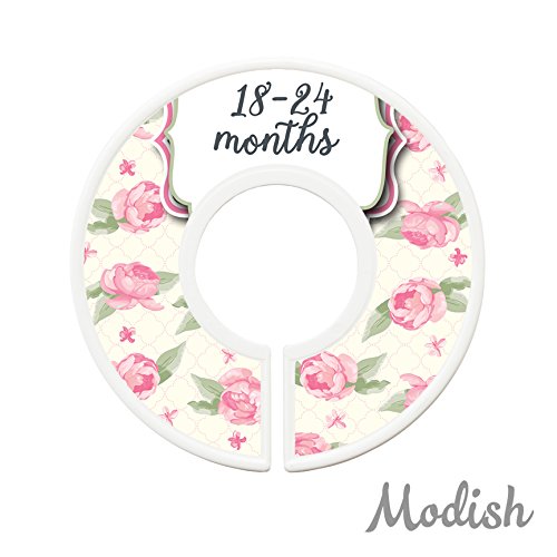 Modish Labels Baby Clothes Size Dividers, Baby Closet Organizers, Size Dividers, Baby Closet Organizers, Closet Dividers, Clothes Organizer, Nursery Décor, Girl, Flowers, Shabby Chic (Baby)