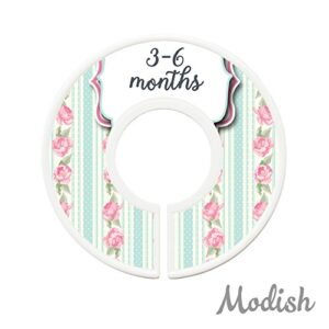 Modish Labels Baby Clothes Size Dividers, Baby Closet Organizers, Size Dividers, Baby Closet Organizers, Closet Dividers, Clothes Organizer, Nursery Décor, Girl, Flowers, Shabby Chic (Baby)