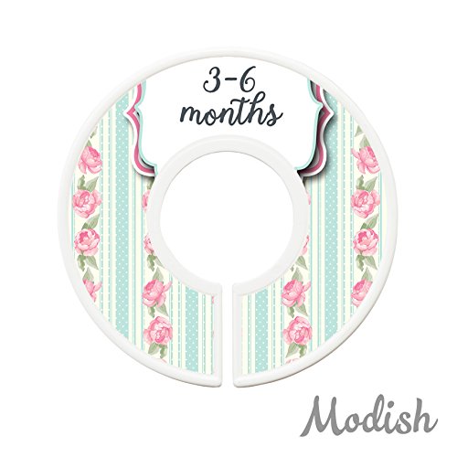 Modish Labels Baby Clothes Size Dividers, Baby Closet Organizers, Size Dividers, Baby Closet Organizers, Closet Dividers, Clothes Organizer, Nursery Décor, Girl, Flowers, Shabby Chic (Baby)