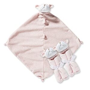 Angel Dear Pair and a Spare 3 Piece Blanket Set, Pink Bulldog