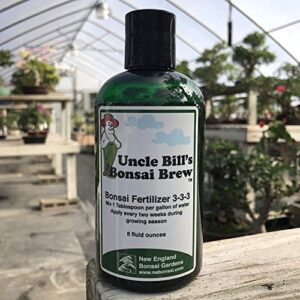 Uncle Bill's Liquid Bonsai Fertilizer - Specially Formulated Bonsai Food for Vibrant Growth, Easy to Use, Trusted by Enthusiasts, 8 Ounces