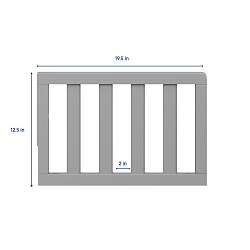 Graco Toddler Guardrail, Safety Guard Rail for Convertible Crib & Toddler Bed, Pebble Gray