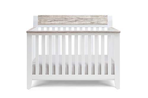 Suite Bebe Hayes 4 in 1 Convertible Crib, White and Wire Brushed Wood