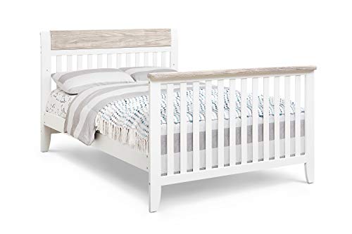 Suite Bebe Hayes 4 in 1 Convertible Crib, White and Wire Brushed Wood