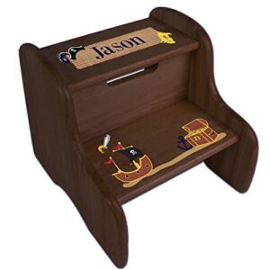 personalized pirate espresso two step stool