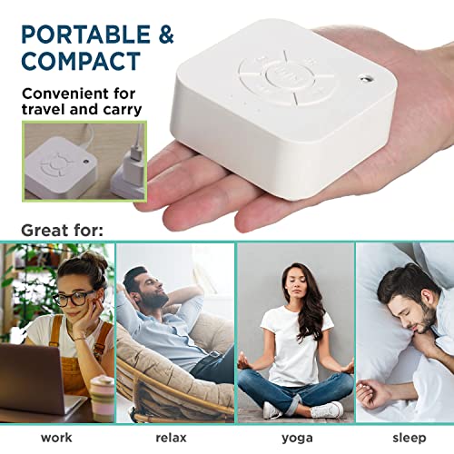 SonTech - White Noise Sound Machine - 10 Natural Soothing Sound Tracks Home, Office, Travel, Baby – Multiple Timer Settings - Battery or Adapter Charging Options