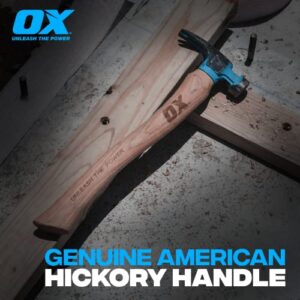 OX TOOLS Pro Series 18 Ounce California Framing Hammer | Hickory Handle