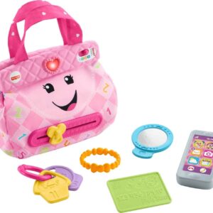 Fisher-Price Smart Purse Learning Toy with Lights Music and Smart Stages Educational Content for Babies and Toddlers, Pink​