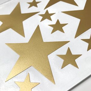 TOARTi Stars Wall Decals (124 Decals) Wall Stickers Removable Home Decoration Easy to Peel Stick Painted Walls Metallic Vinyl Polka Wall Decor Sticker for Baby Kids Nursery Bedroom (Gold Stars)