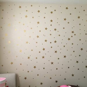 TOARTi Stars Wall Decals (124 Decals) Wall Stickers Removable Home Decoration Easy to Peel Stick Painted Walls Metallic Vinyl Polka Wall Decor Sticker for Baby Kids Nursery Bedroom (Gold Stars)