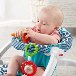 Fisher-Price Portable Baby Chair, Sit-Me-Up Floor Seat with 2 Removable Toys & Washable Seat Pad, Honeycomb [Amazon Exclusive]