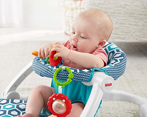 Fisher-Price Portable Baby Chair, Sit-Me-Up Floor Seat with 2 Removable Toys & Washable Seat Pad, Honeycomb [Amazon Exclusive]