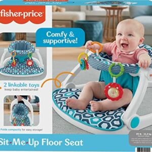 Fisher-Price Portable Baby Chair, Sit-Me-Up Floor Seat with 2 Removable Toys & Washable Seat Pad, Honeycomb [Amazon Exclusive]