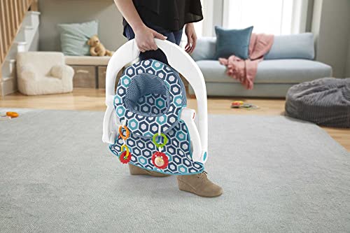 Fisher-Price Portable Baby Chair, Sit-Me-Up Floor Seat with 2 Removable Toys & Washable Seat Pad, Honeycomb [Amazon Exclusive]