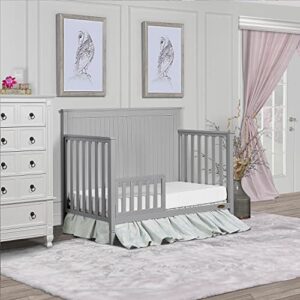 Dream On Me Universal Convertible Crib Toddler Guard Rail, Pebble Grey