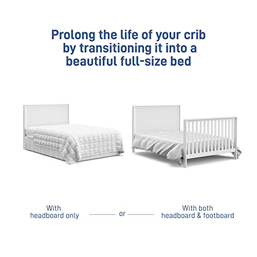 Graco Full-Size Bed Conversion Kit for Storkcraft Cribs – Compatible with Multiple Storkcraft & Graco 4-in-1 and 5-in-1 Convertible Cribs and Mini Cribs, Box Spring Required (Not Included)