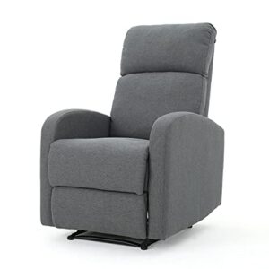 christopher knight home gaius classic fabric recliner, charcoal / black