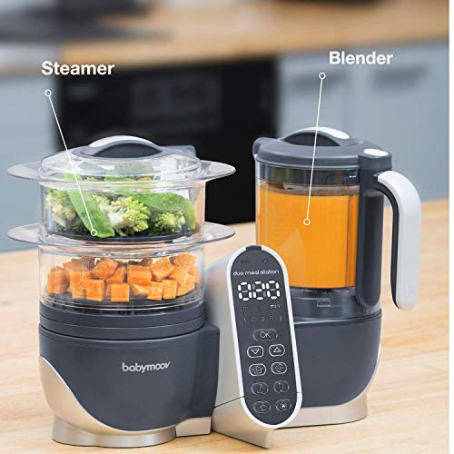 Duo Meal Station Food Maker 6 in 1 Food Processor with Steam Cooker, Multi-Speed Blender, Baby Purees, Warmer, Defroster, 1 Count (Pack of 1) (Nutritionist Approved)