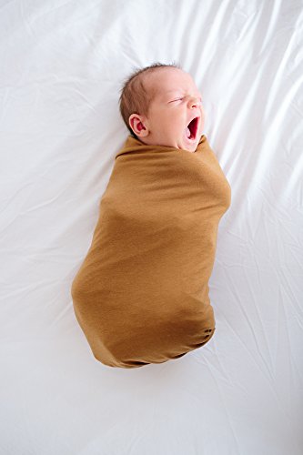 Copper Pearl Large Premium Knit Baby Swaddle Receiving Blanket Camel