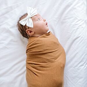 Copper Pearl Large Premium Knit Baby Swaddle Receiving Blanket Camel