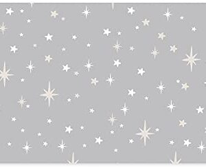 Lady Jayne Dove Gray With Stars Baby Powder Scented Drawer Liners -- 6 Sheets