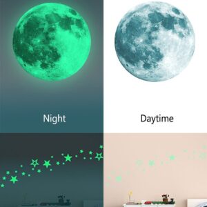 Marsway Kids Removable Moon Stars Glow in The Dark Sticker Night Luminous Room Wall Decal Stickers