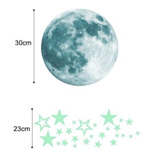 Marsway Kids Removable Moon Stars Glow in The Dark Sticker Night Luminous Room Wall Decal Stickers