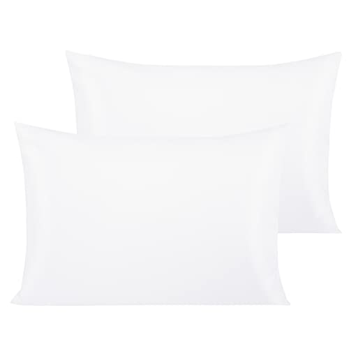 NTBAY 2 Pack 500 Thread Count 100% Egyptian Cotton 13x18 Toddler Pillowcases, Super Soft and Breathable Envelope Closure Travel Kids Nursery Pillow Cases, 13x18 Inches, White