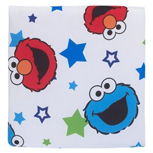 Sesame Street Awesome Buds Elmo/Cookie Monster 4 Piece Toddler Bed Set, Blue/Red/Green, 4 Piece Set