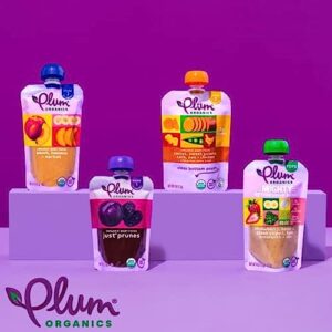 Plum Organics | Stage 2 | Organic Baby Food Meals [6+ Months] | Apple, & Broccoli | 4 Ounce Pouch (Pack Of 6)